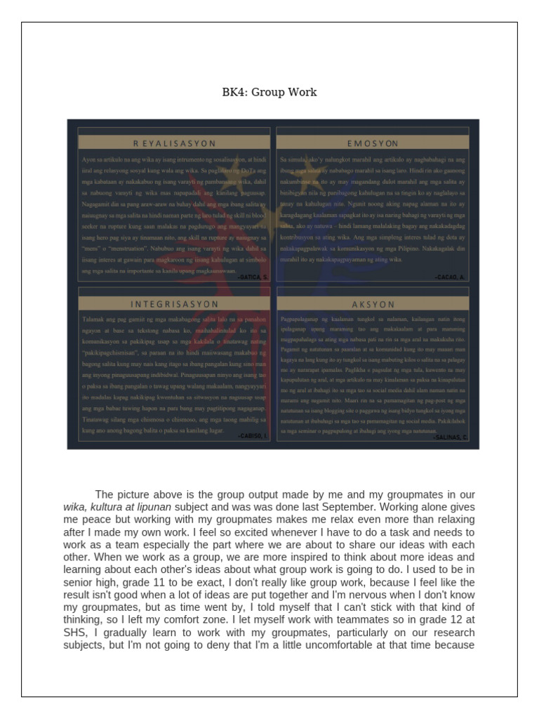 BK4 Group Work | PDF
