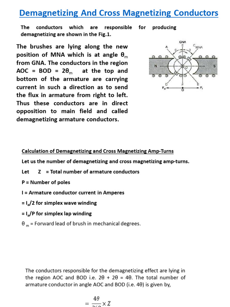 8 Unit at Demag and Cross Mag and Commutation | PDF | Inductor ...
