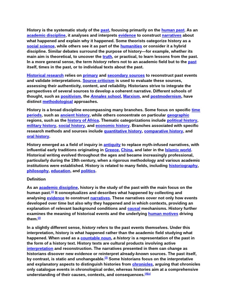 hisotry | PDF | Science | Liberal Arts Education