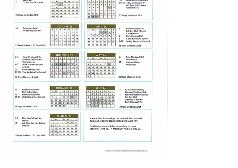 SCH Calendar | PDF