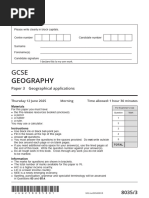 Edexcel B Geography June 2025 Paper 2 | PDF | Coast | Earth Sciences