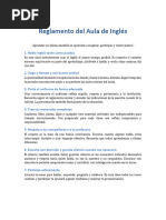 10 Reglas de Clase en Inglés y Español | PDF