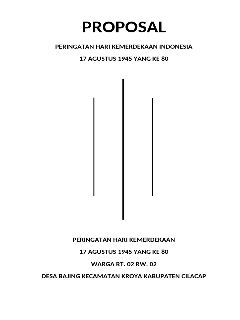 Proposal Peringatan HUT RI ke-80 Cilacap | PDF