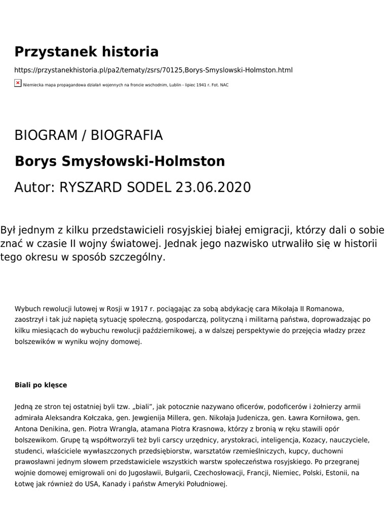 Borys Smyslowski Holmston | PDF