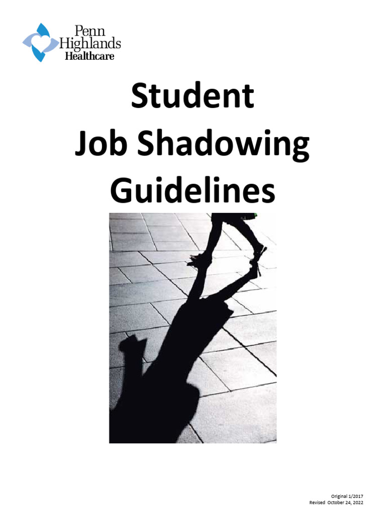 Student Job Shadow Packet | PDF | Hand Washing | Hepatitis B