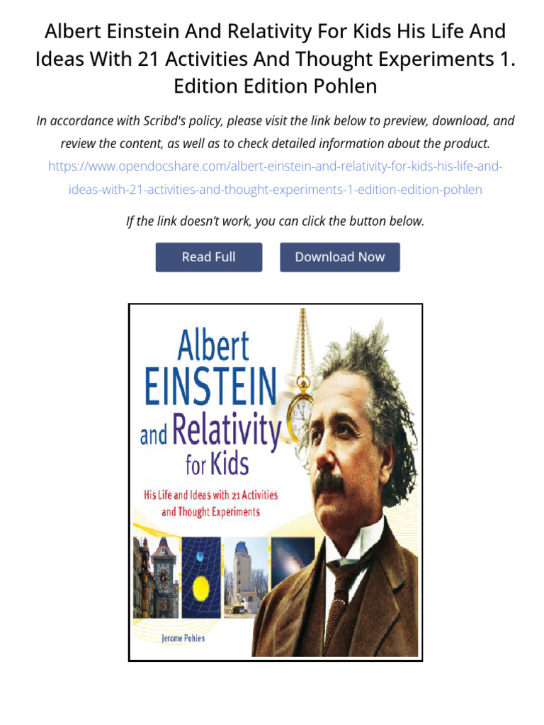 Albert Einstein and relativity for kids his life and ideas with 21 activities and thought ...