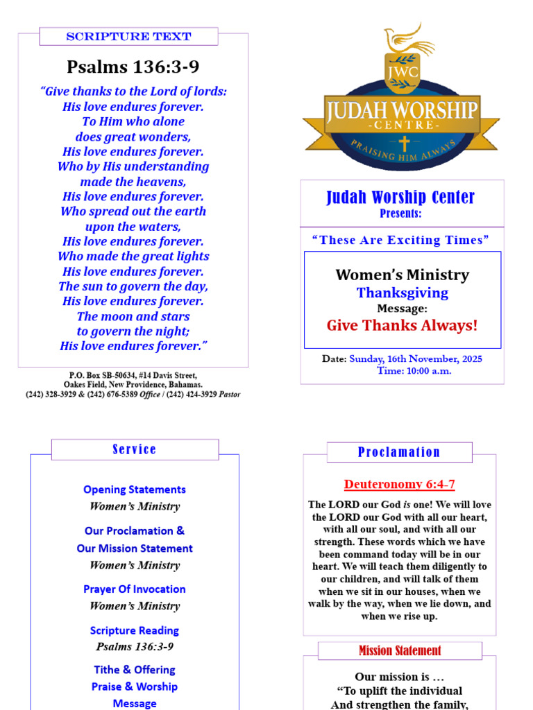 Program Sunday 16.11.2025 | PDF | Christian Worship And Liturgy | Worship