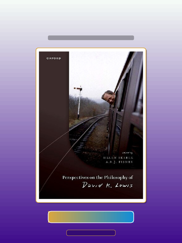 Perspectives On The Philosophy of David K Lewis by Helen Beebee HQ File ...