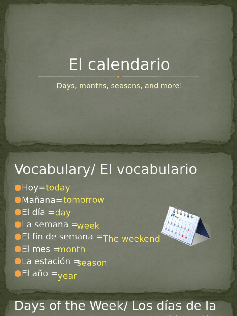 Intro To Calendario (Student Resource) | PDF