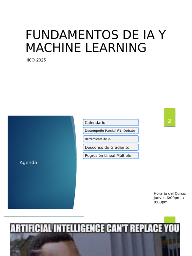 FUNDAMENTOS DE LA IA Y MACHINE LEARNING-Clase #5-IIICO2025 | PDF | Matemáticas Aplicadas ...