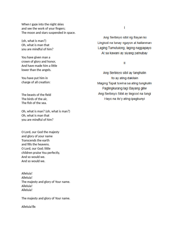 When I Gaze Into The Night Skies | PDF