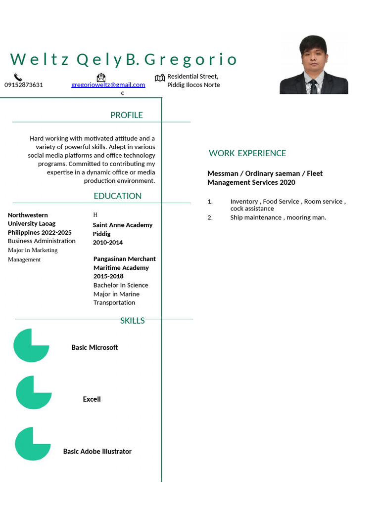 Weltz Qely B Gregorio Resume | PDF