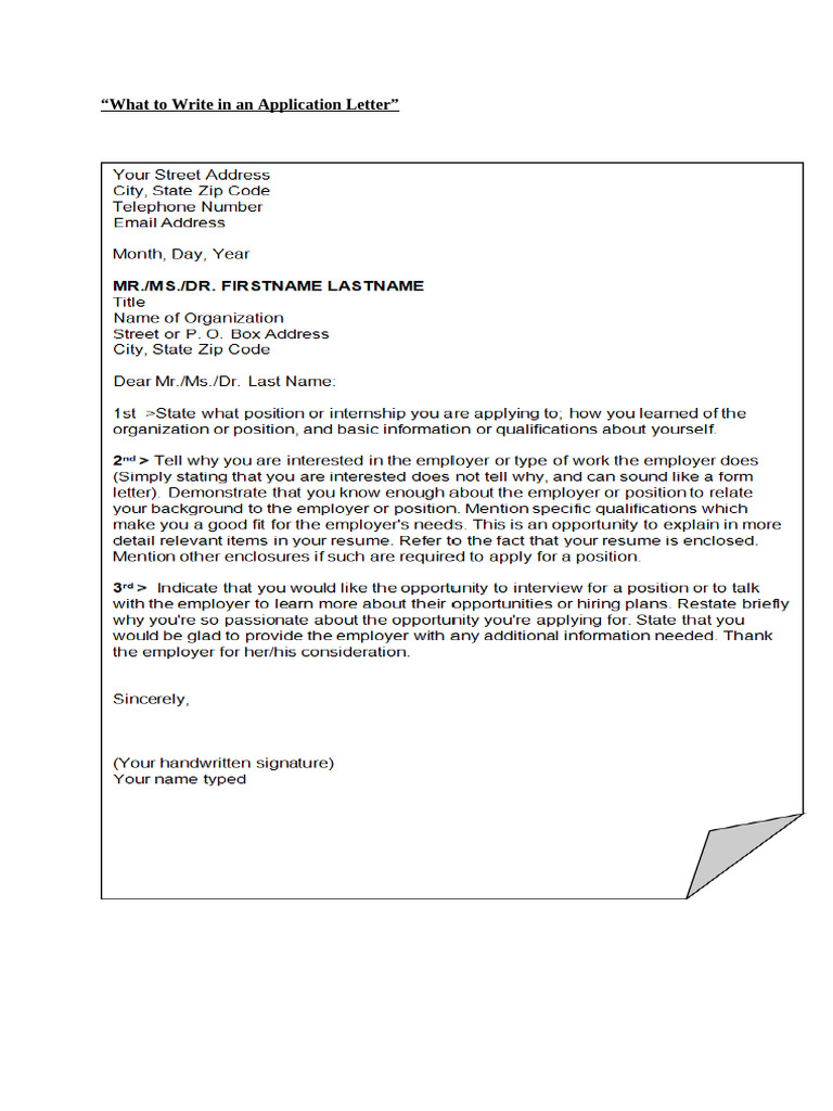 Lesson 9 Application Letter | PDF