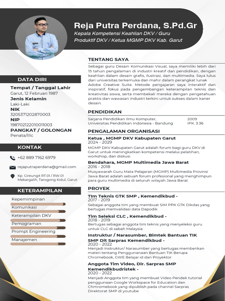 Cv Pak Reja Putra Perdana | PDF
