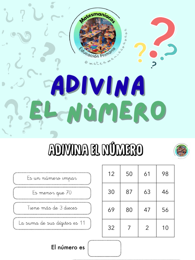 Adivina el Número: Desafíos Matemáticos | PDF