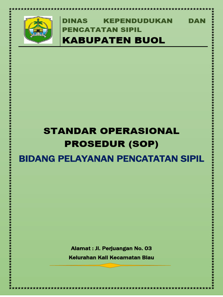 SOP BIDANG CAPIL 2025 | PDF
