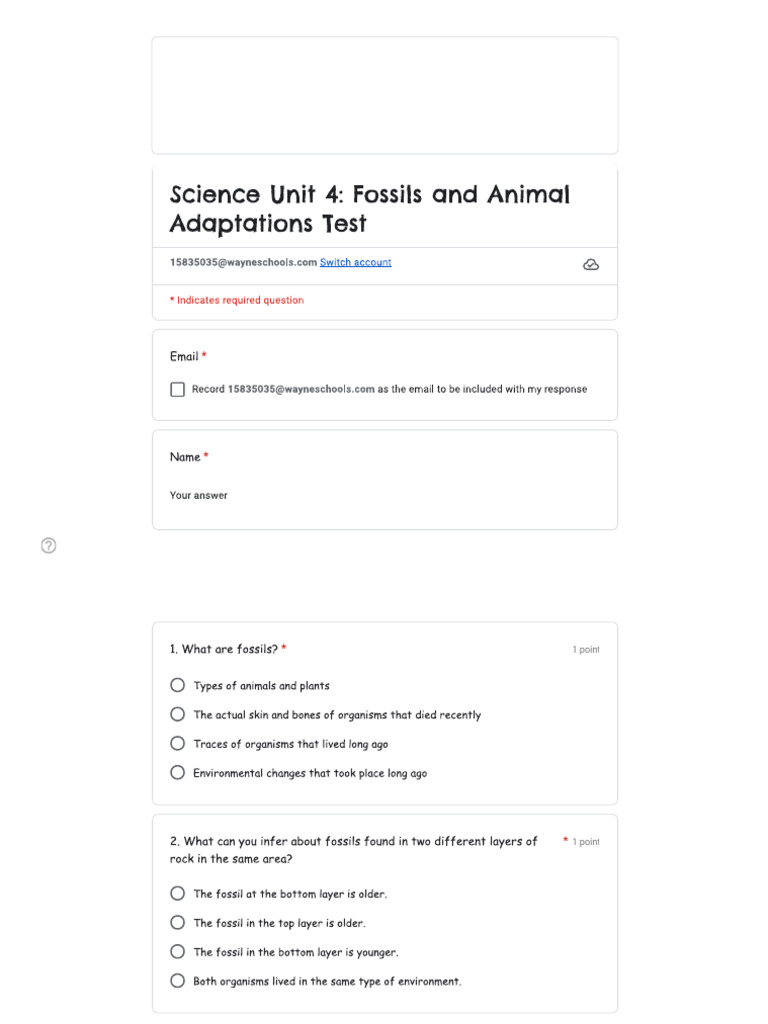 Science Unit Fossils and Animals | PDF