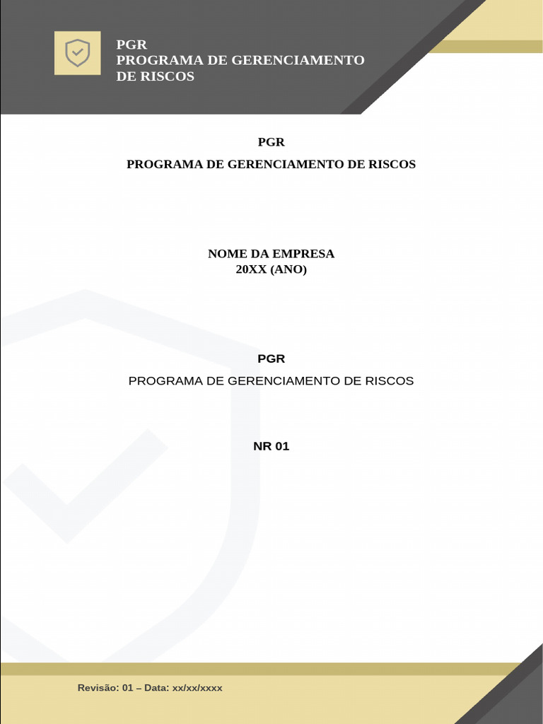 Programa de Gerenciamento de Riscos PGR | PDF