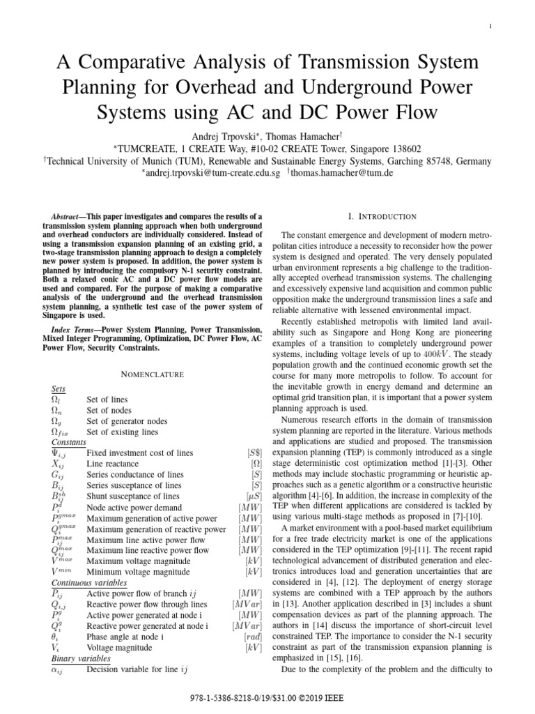Transmission Planning: Overhead vs. Underground | PDF | Electric Power ...