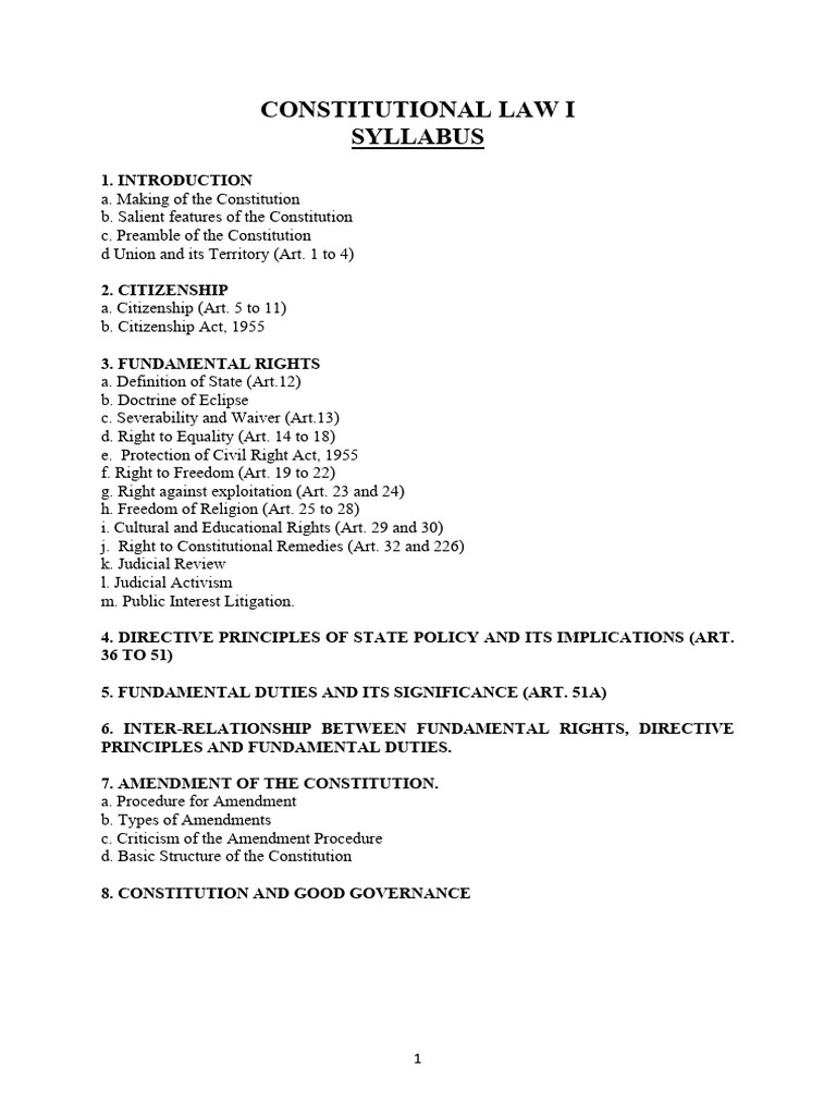 Constitutional Law i Notes Part 1 (1) | PDF | Citizenship | Constitution