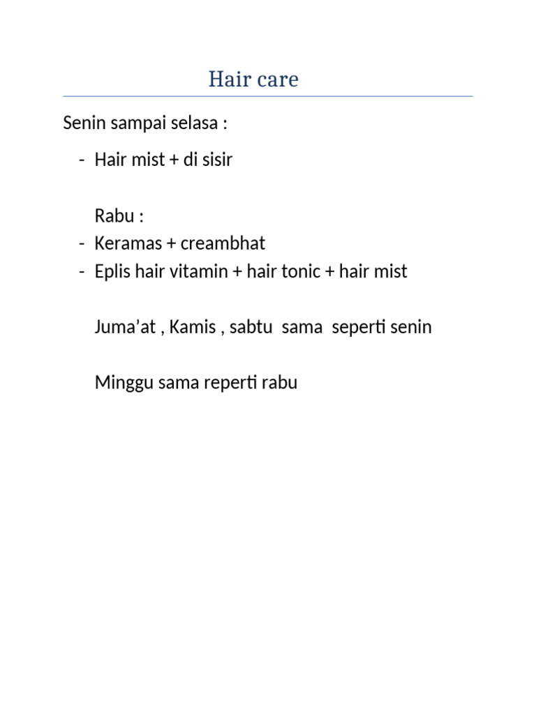 Hair Care | PDF