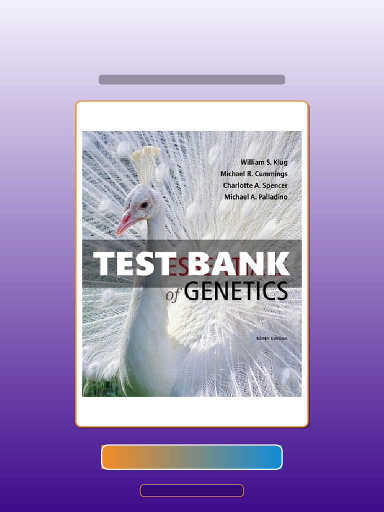 Essentials of Genetics 9 Ed Klug Ebook and TestBank Bundle | PDF