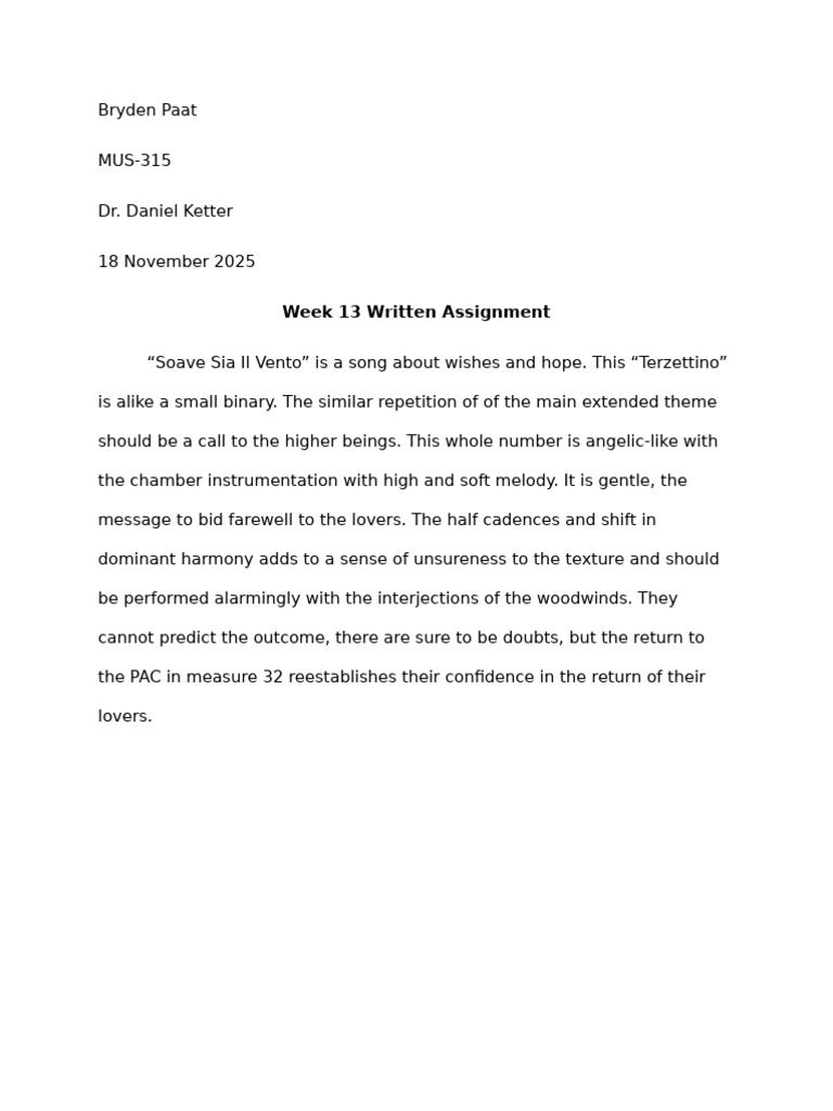 Week 13 Written Assignment | PDF