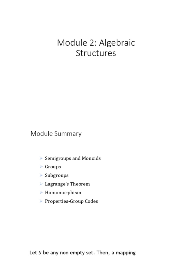 Algebraic Structures: Groups & Properties | PDF | Group (Mathematics ...