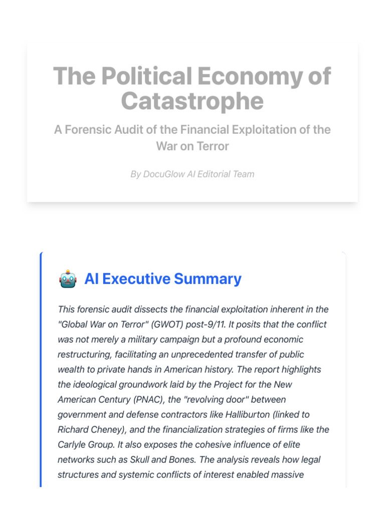 The Political Economy of Catastrophe - A Forensic Audit of The ...