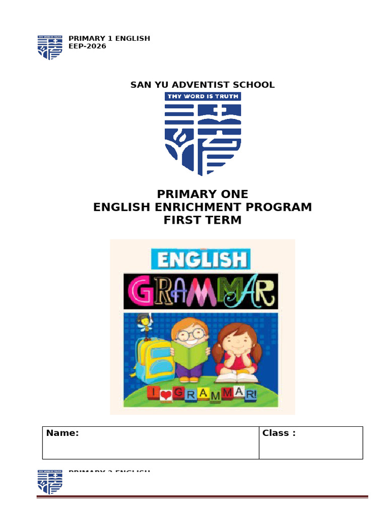 Primary English Enrichment Program | PDF