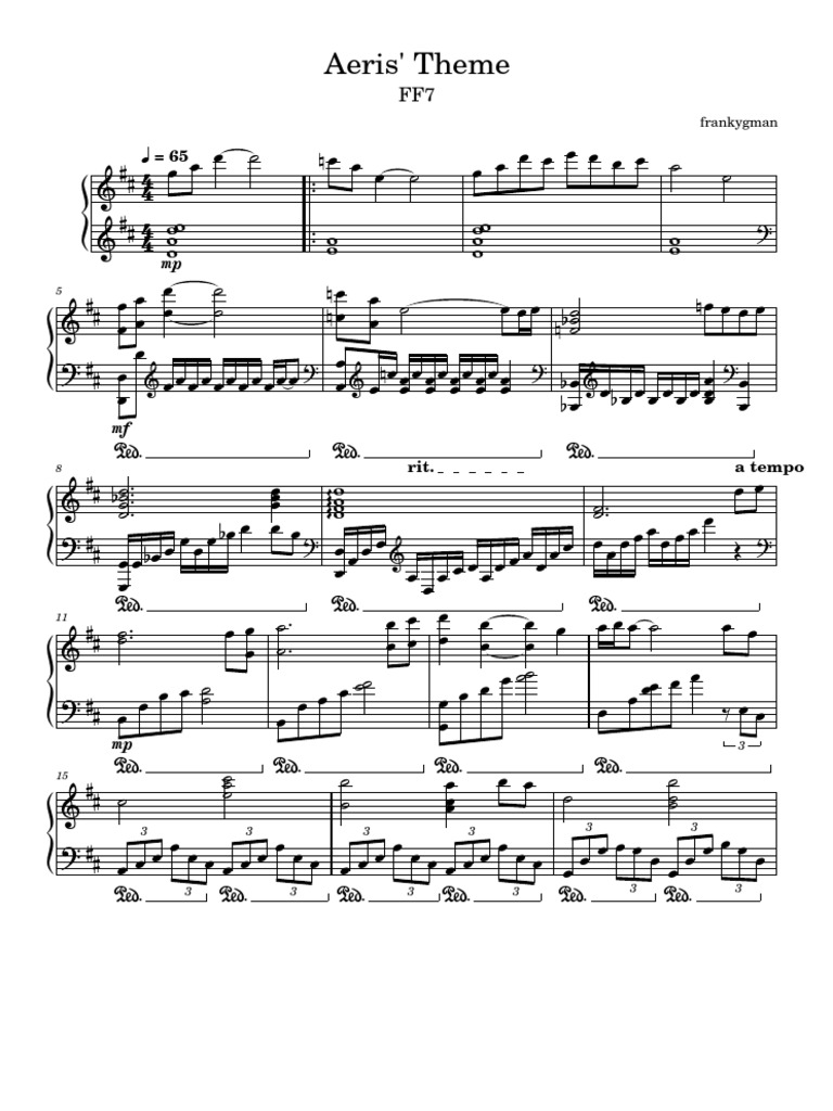 Final Fantasy VII Aeris Theme 1765195835679 | PDF | Final Fantasy ...