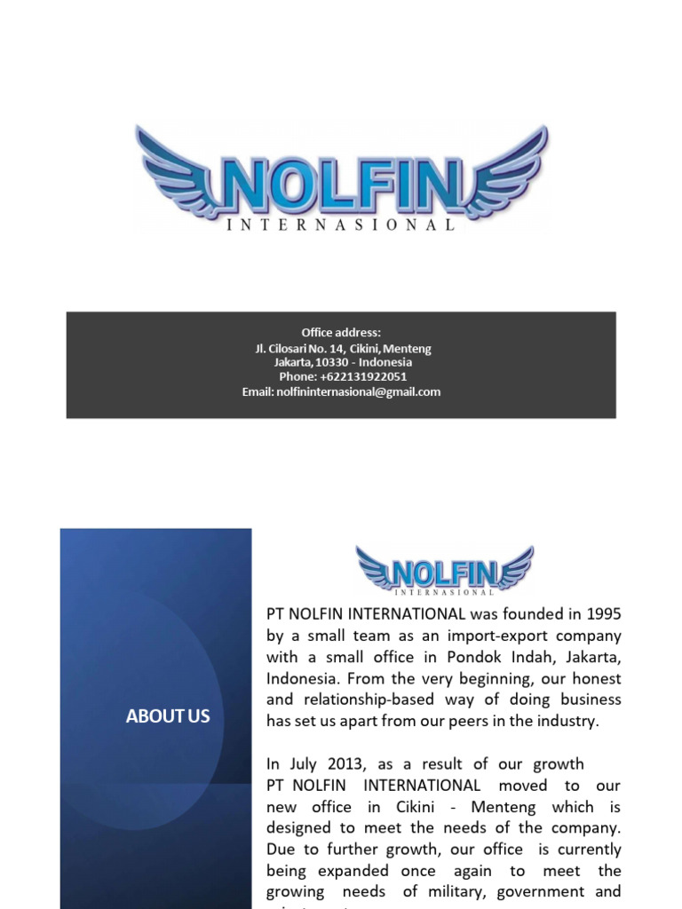 Company Profile - PT Nolfin Internasional | PDF | Lidar | Unmanned ...