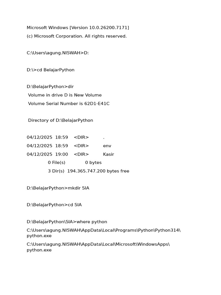 Python Directory Cmd | PDF | Microsoft Software | Computer Programming