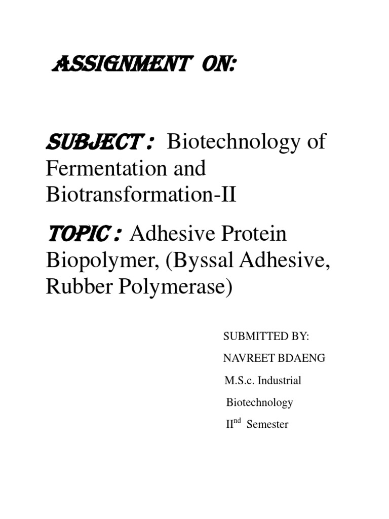 Bio Adhesive | PDF | Biology | Chemical Substances