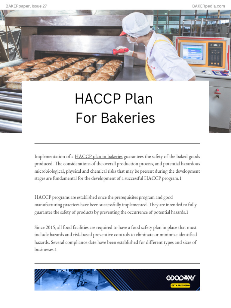 HACCP Plan Essentials for Bakeries | PDF | Food Safety