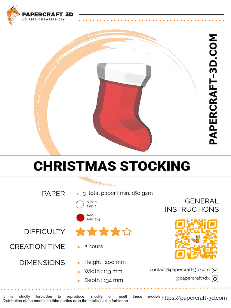 Christmas Stocking Free - Papercraft npd3rn | PDF | Architectural ...