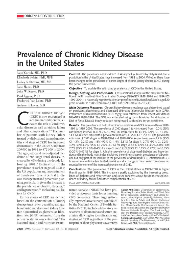 joc70111_2038_2047 | PDF | Chronic Kidney Disease | Creatinine