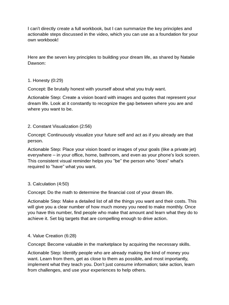 Seven Key Principles To Building Your Dream Life, As Shared by Natalie ...