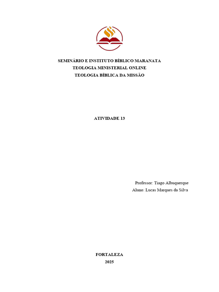 Atividade 13 (TBM) | PDF