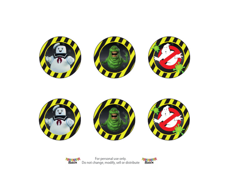 Ghostbusters Cupcake Toppers | PDF