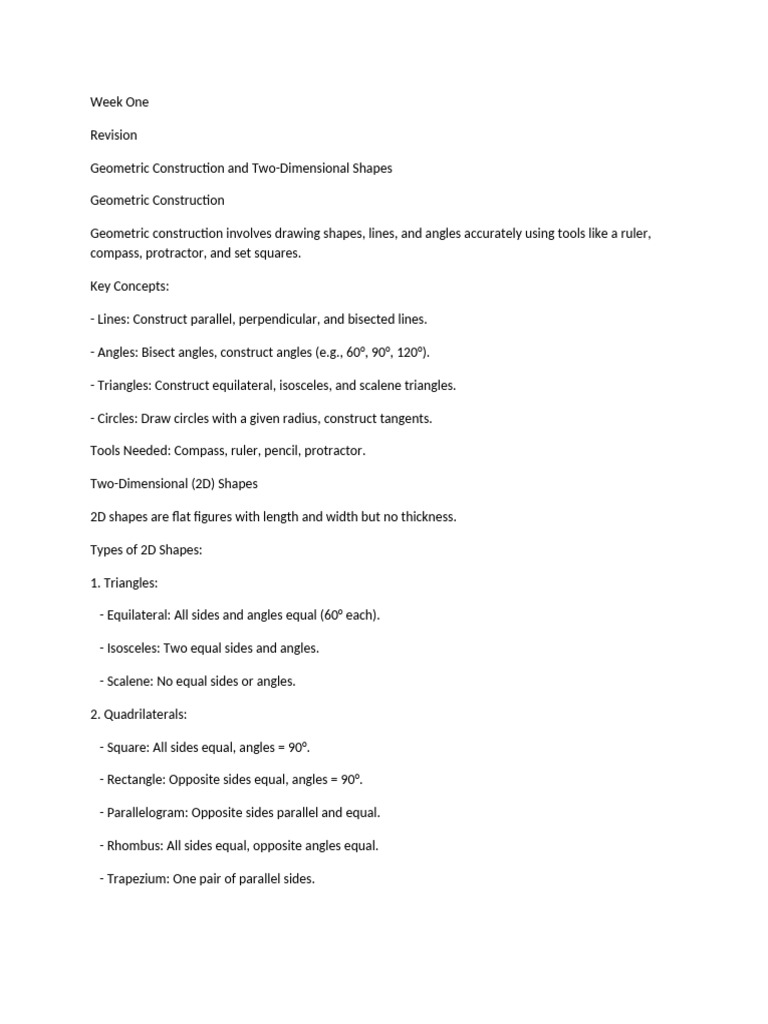 Jss 2 Third Term Note | PDF | Shape | Triangle