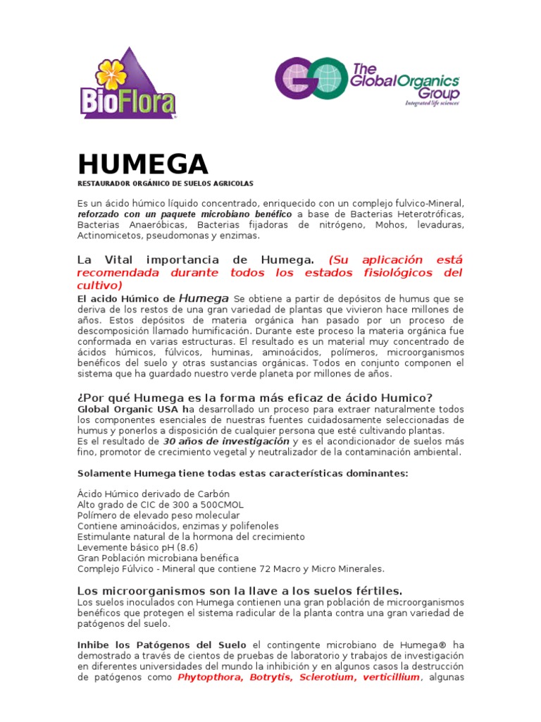 HUMEGA | PDF | Fertilizante | Suelo