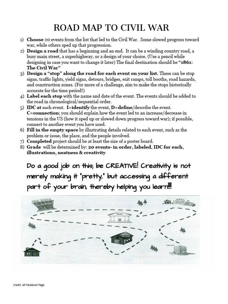 Civil War Map Instructions | PDF | Southern United States | Territorial ...