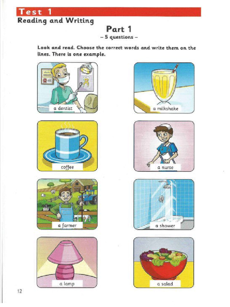 Movers Test 1 Reading | PDF