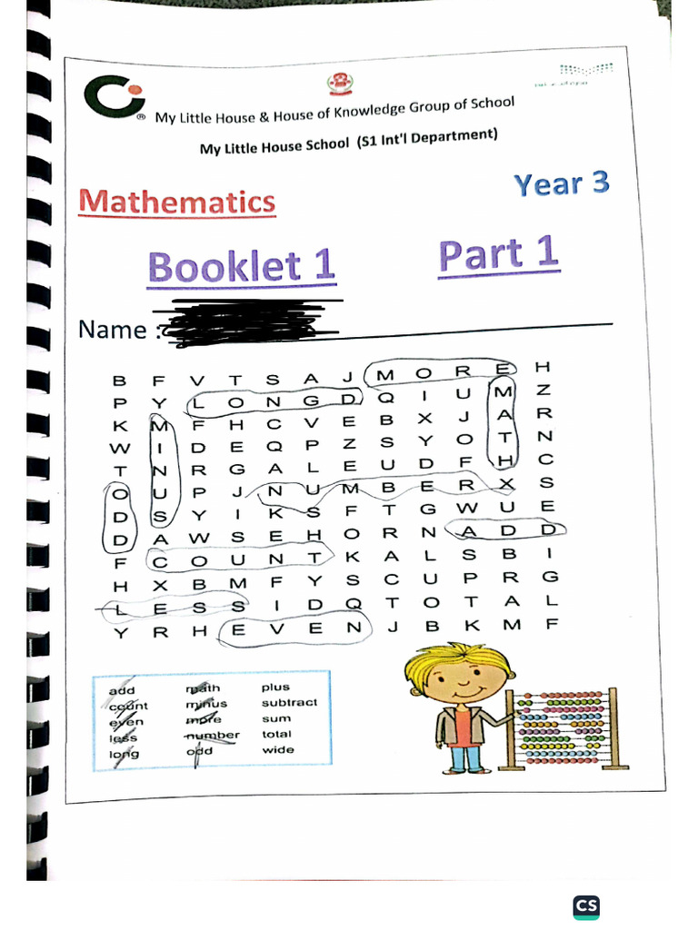 Math Booklet Y3 T1 | PDF