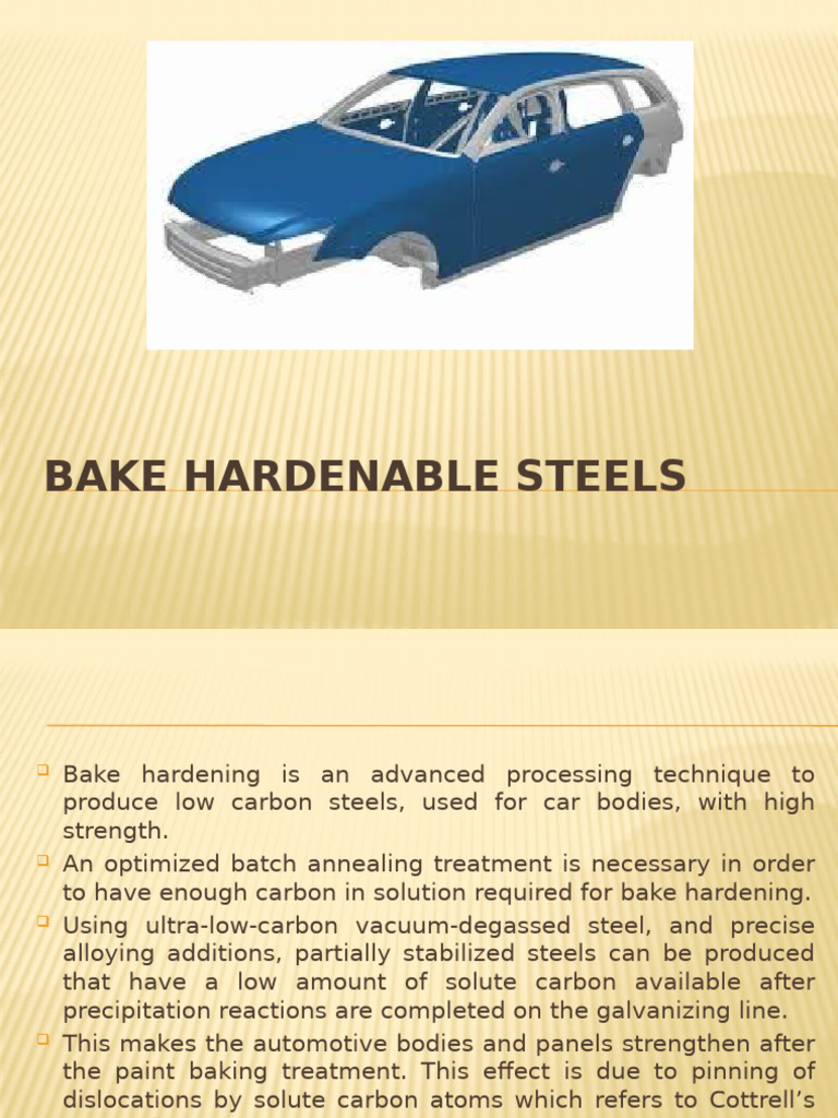 Bake Hardenable Steel for Automotive Use | PDF | Steel | Yield ...