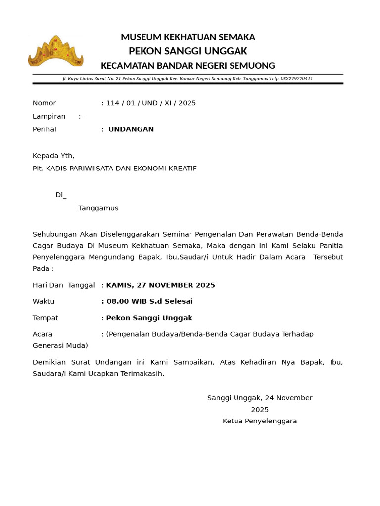 Seminar Cagar Budaya di Museum Semaka | PDF