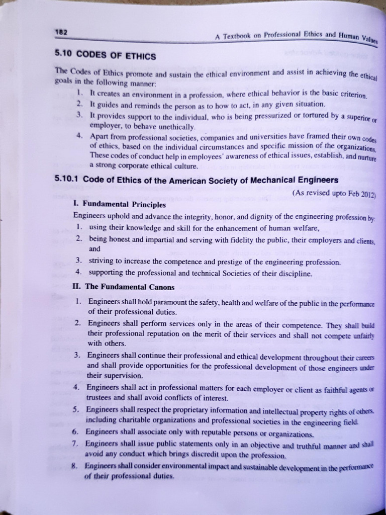 Values and Ethics - Sample Code | PDF