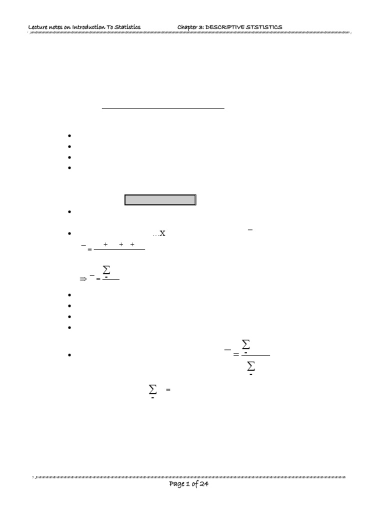 Chapter-3-Statistical Description of Data | PDF | Mean | Mode (Statistics)