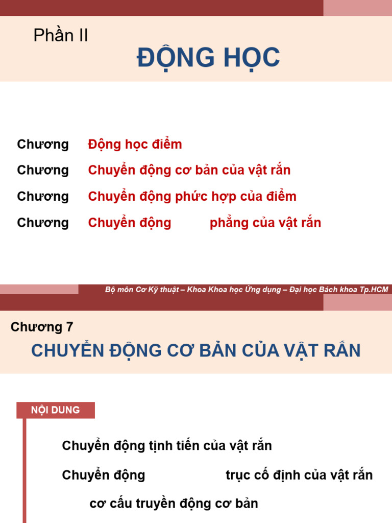 Phan 2 - Dong Hoc - Chuong 7 - Chuyen Dong CB Cua VR | PDF